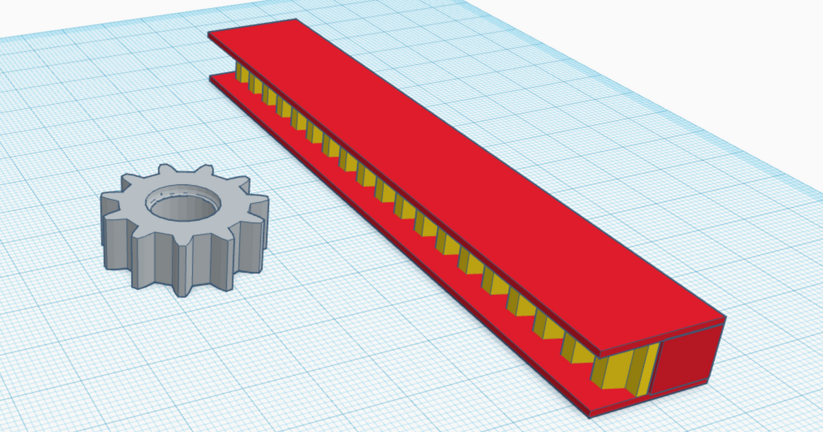 Simple Rack And Gear by Doggie | Download free STL model | Printables.com
