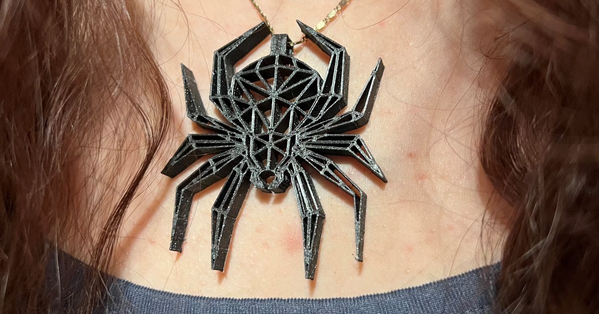 Low Poly Spider Pendant by DakotaWLacy | Download free STL model ...