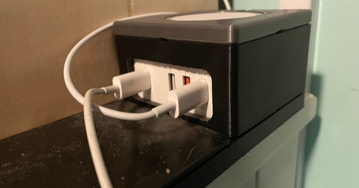 Gridfinity Charger Holder 2x2x6 by Skippy | Download free STL model ...