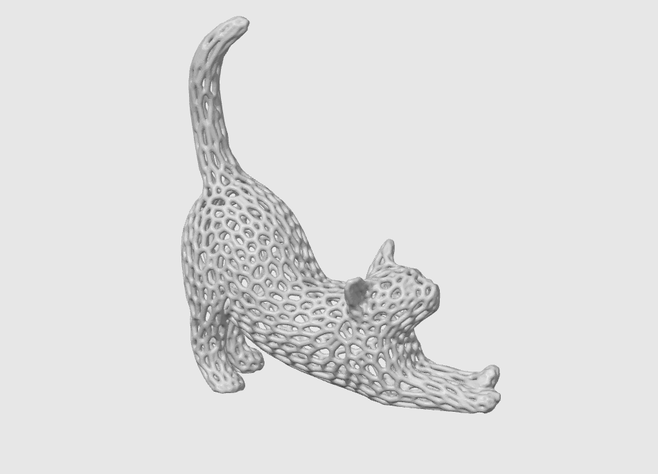 Voronoi Stretching Cat von Štístko | Kostenloses STL-Modell ...