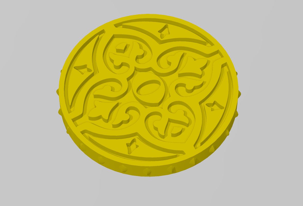 Moon and stars token coin medal medallion marker by NellyBravo ...