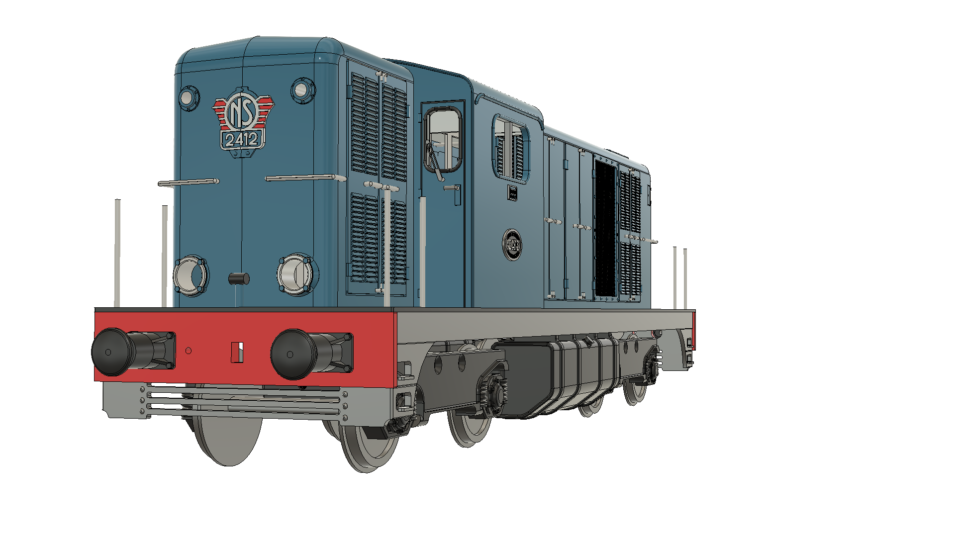 Nederlandse Spoorwegen 2412 - Spoor 1 / 1:32 by Beusekomse Baan | Download free STL model ...