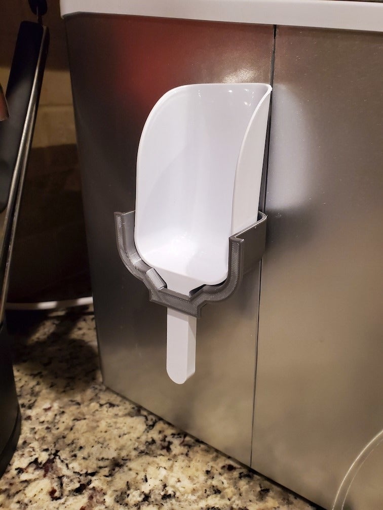 Ice Scoop Holder w/ Bridge by Derik Whittaker | Download free STL model ...