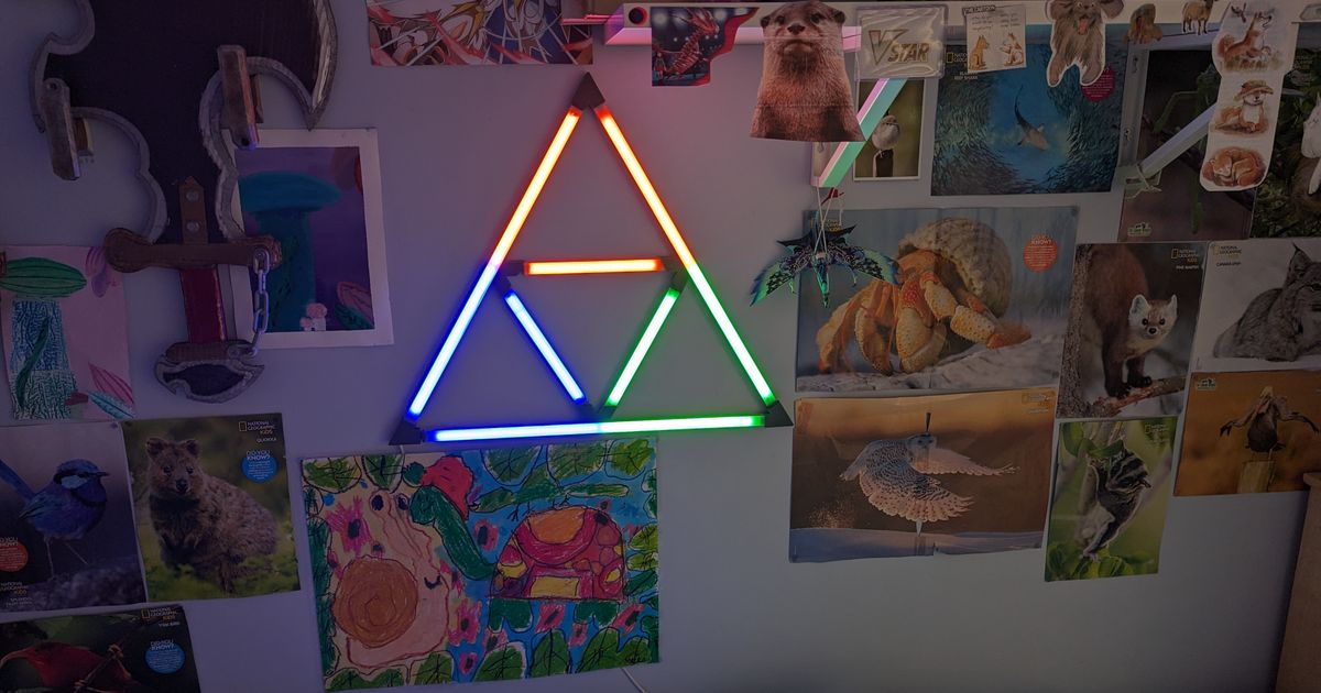 Legend of Zelda Triforce LED Wall art by djdrey909 | Download free STL ...