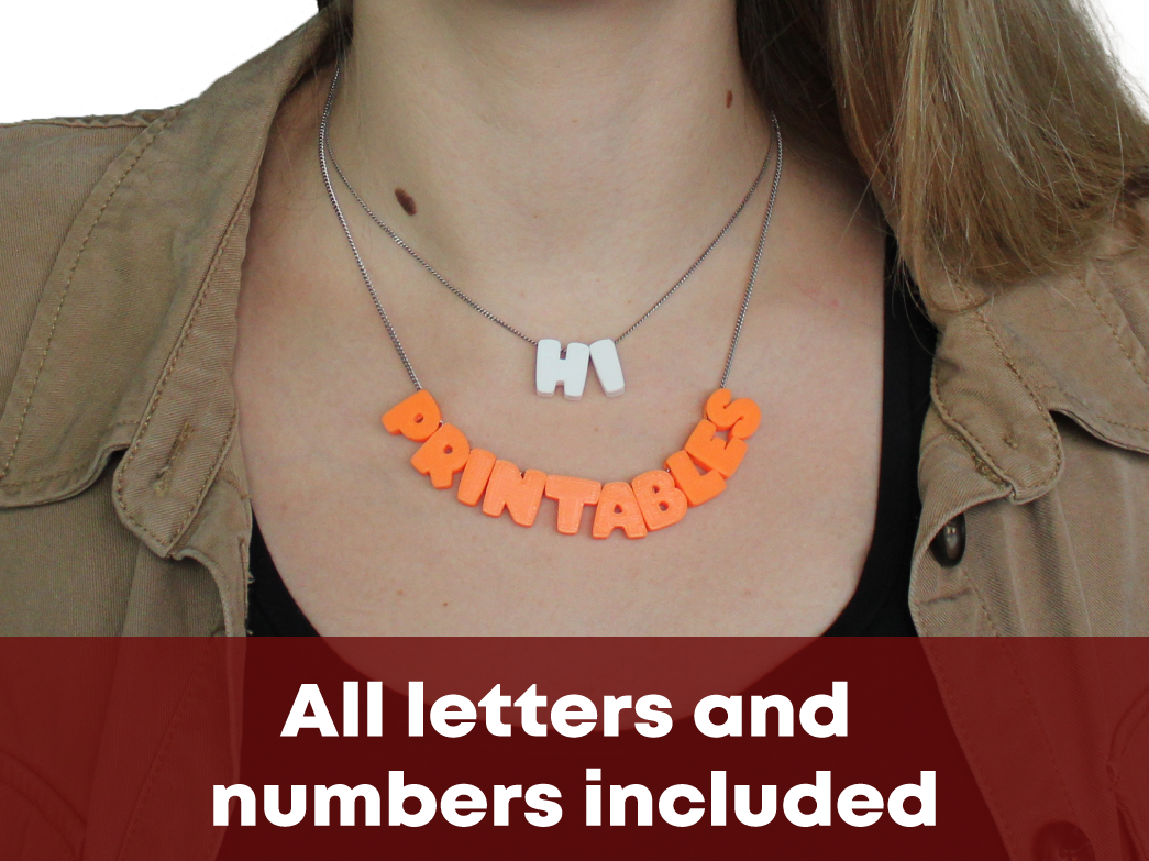Customizable name necklace por Melix | Descargar modelo STL gratuito ...