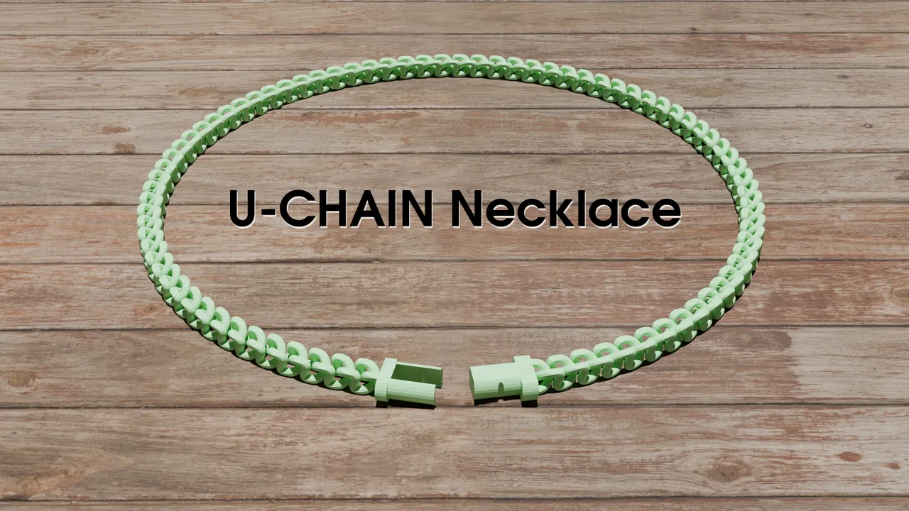 U-CHAIN print-in-place necklace by Hugo Reinaldo | Download free STL ...