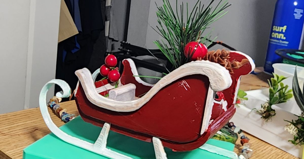 Easy Assemble and print Santa Sleigh w/ accessories by Blakesmakes3d ...