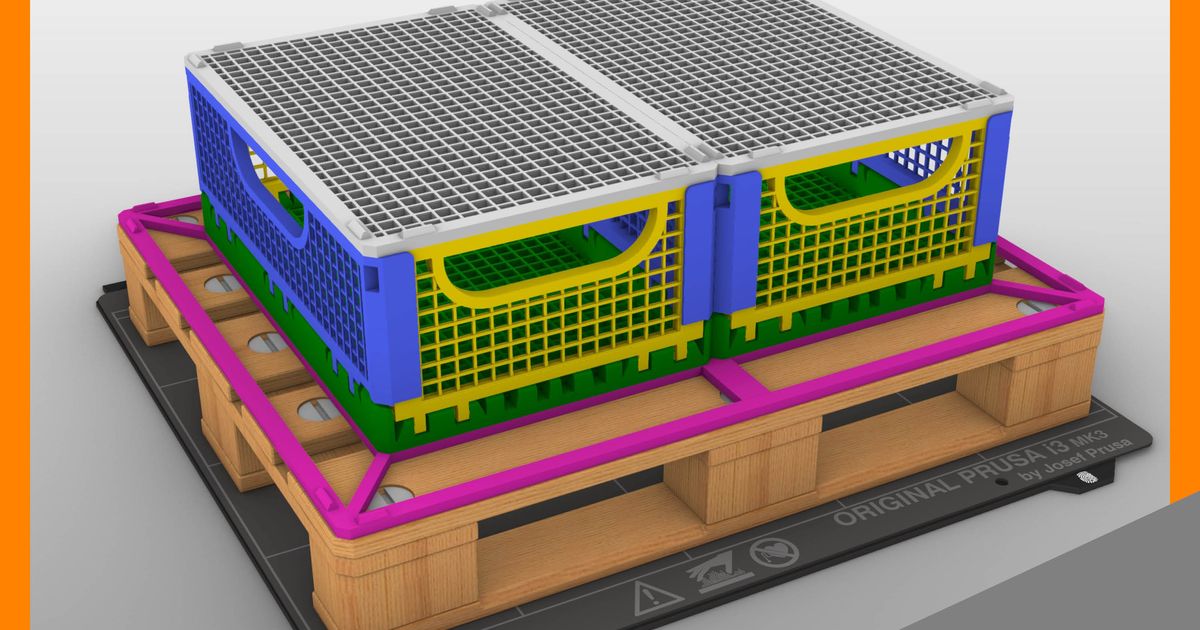 Crate (S) adapter for (XXL) Palette by baph | Download free STL model | Printables.com