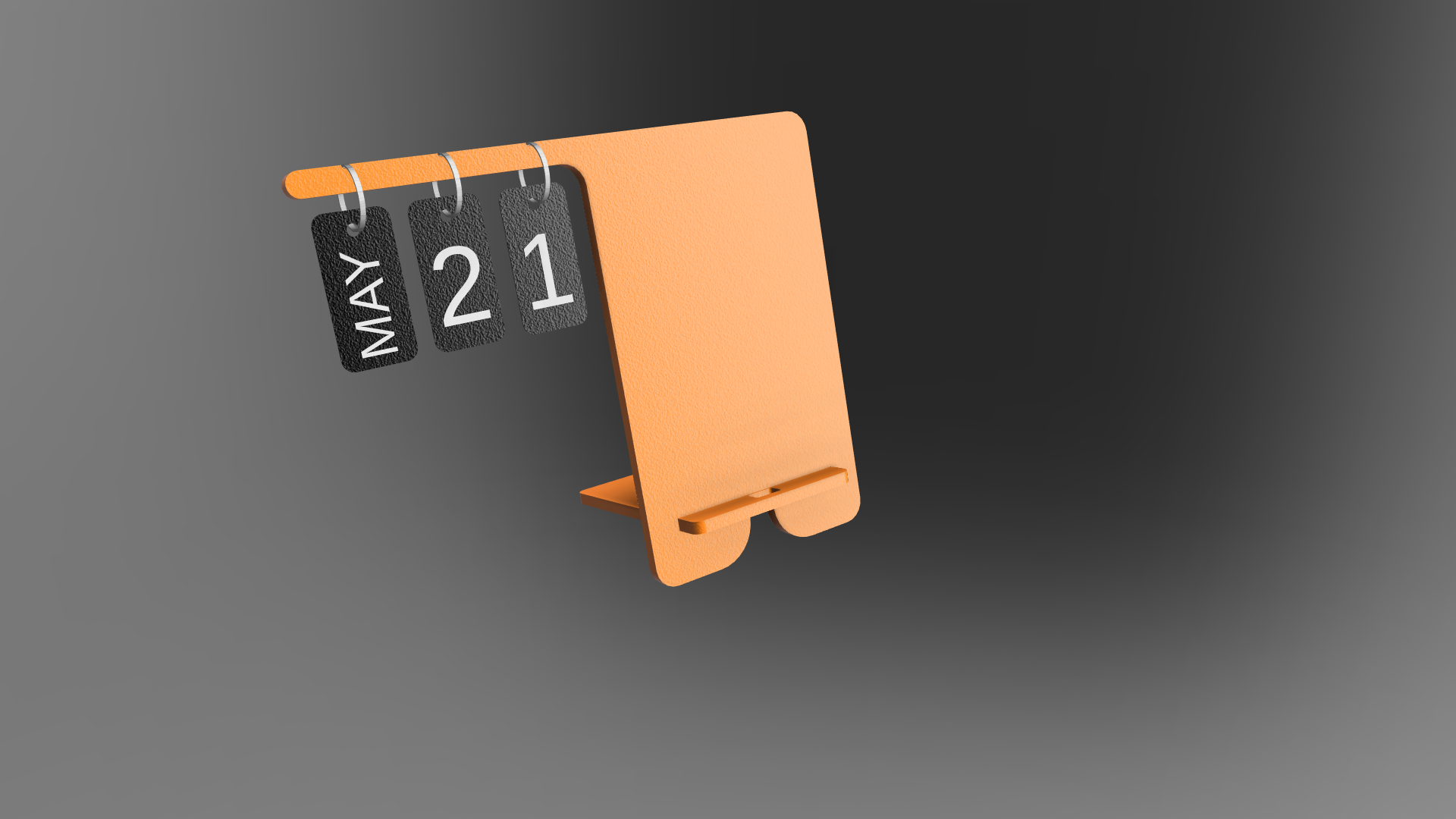 Customizable clock calendar with phone stand. by Bull3t | Download free ...
