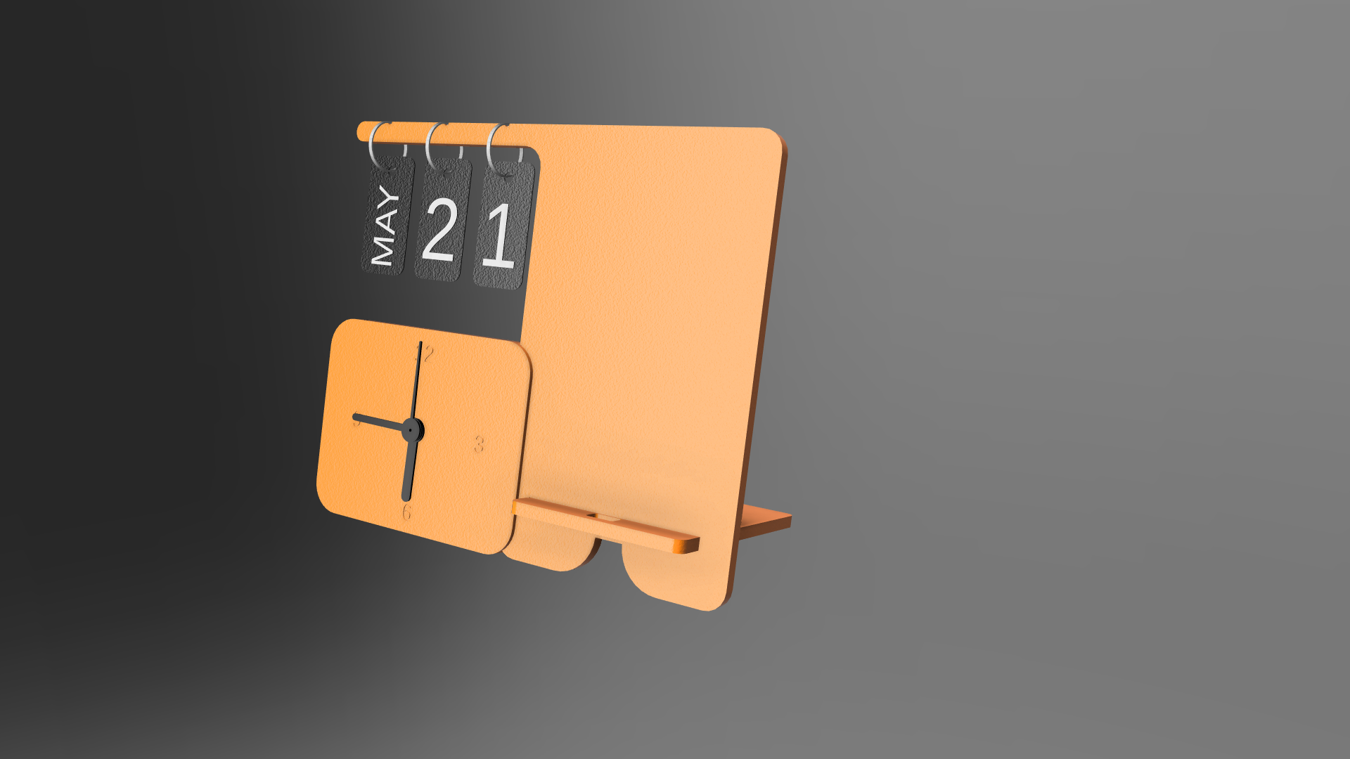 Customizable clock calendar with phone stand. by Bull3t | Download free ...