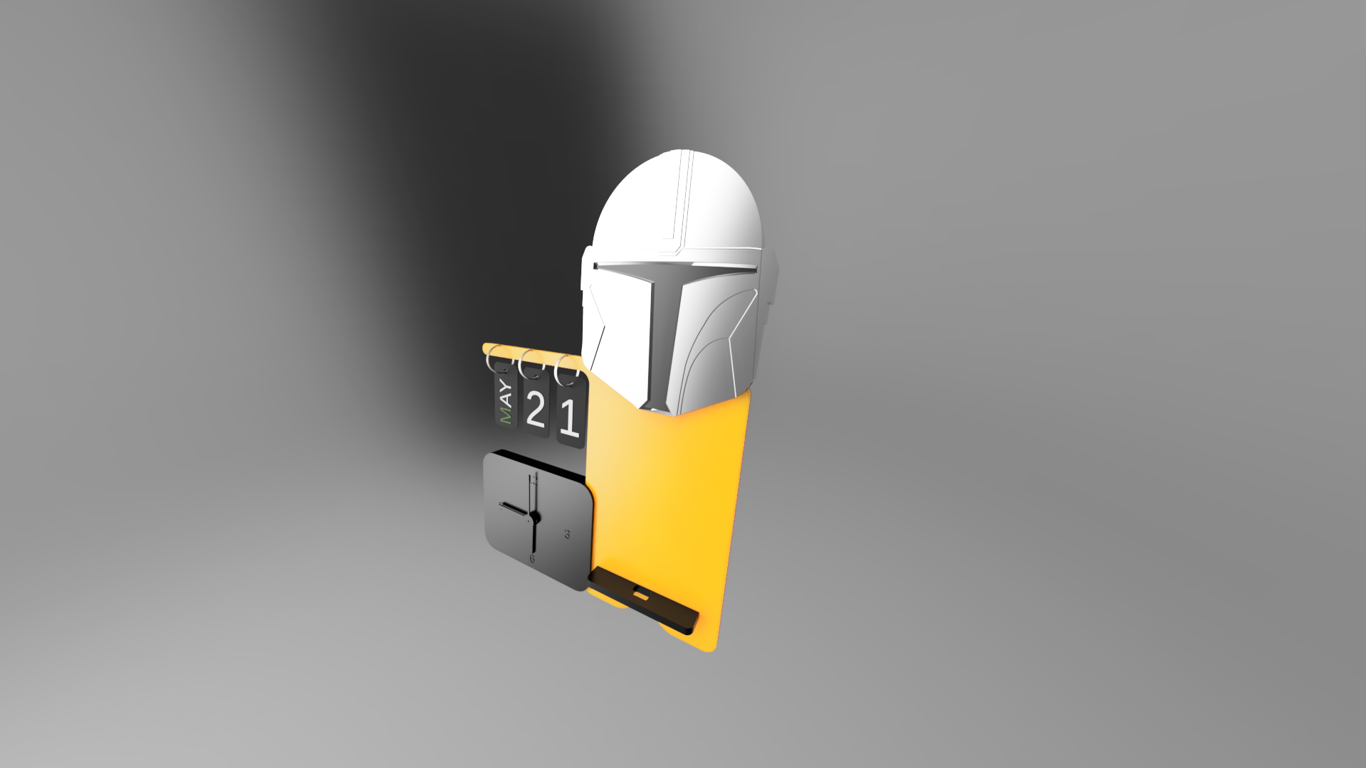 Customizable clock calendar with phone stand. by Bull3t | Download free ...