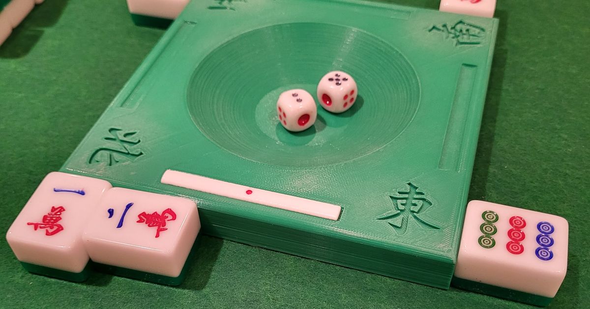 Chinese-sized Riichi Mahjong Compass by Finz | Download free STL model ...