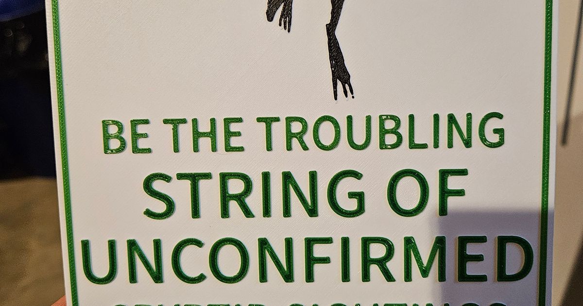 Mothman Cryptid Sign by John Carter | Download free STL model ...