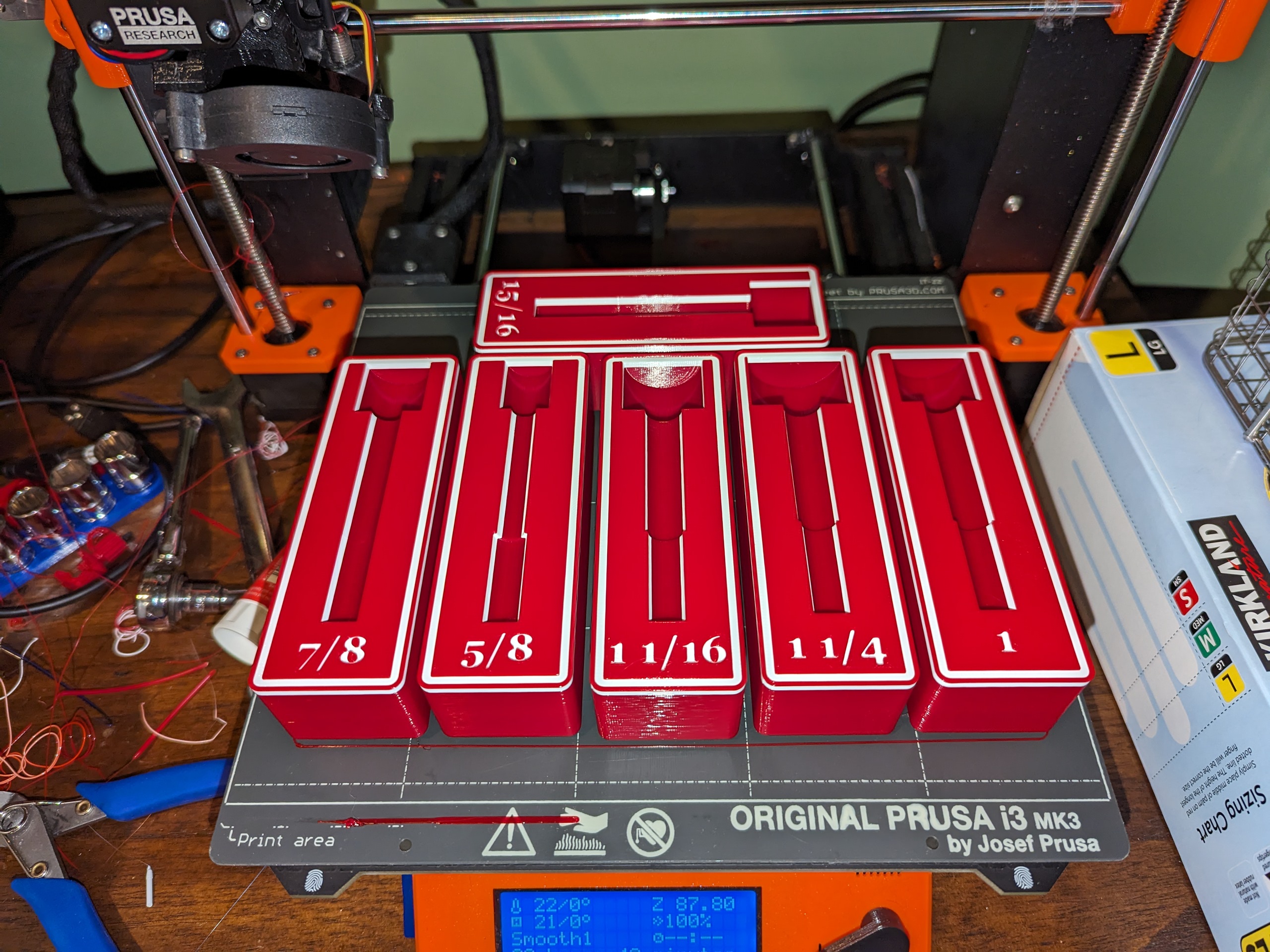 Gridfinity SAE Forstner Bit Holders por ShopWizard | Descargar modelo ...