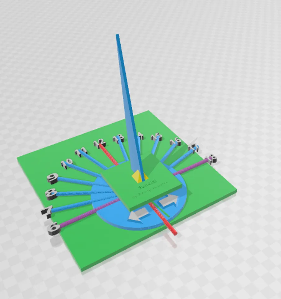 Sundial, with longitude adjustment by DBJ1980 | Download free STL model ...
