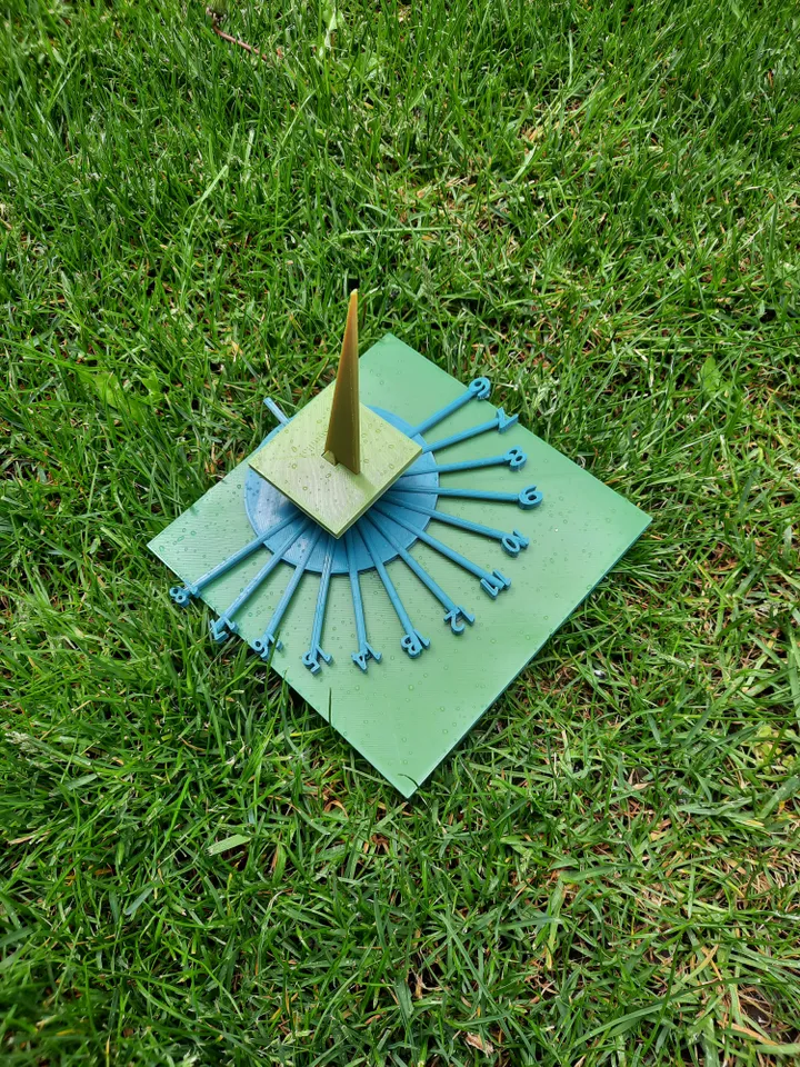 Sundial, with longitude adjustment by DBJ1980 | Download free STL model ...