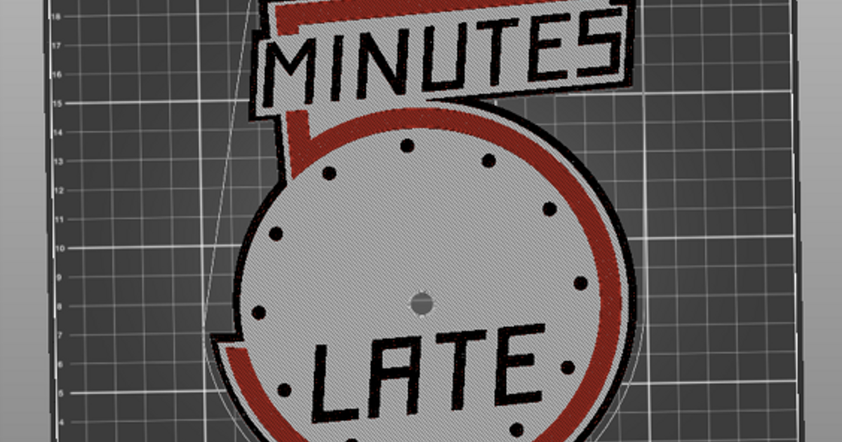 5 Minutes Late Clock by Waeco | Download free STL model | Printables.com