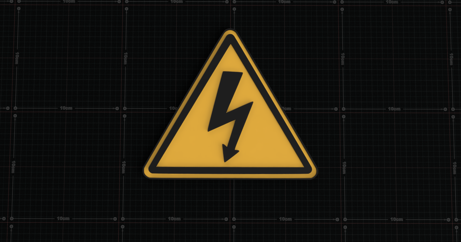 Electrical Shock / Electrocution Label Safety Sign ISO W012 by ntalekt ...