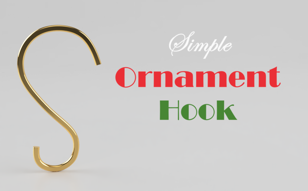Simple Christmas Tree Ornament Hook by wimillie | Download free STL ...