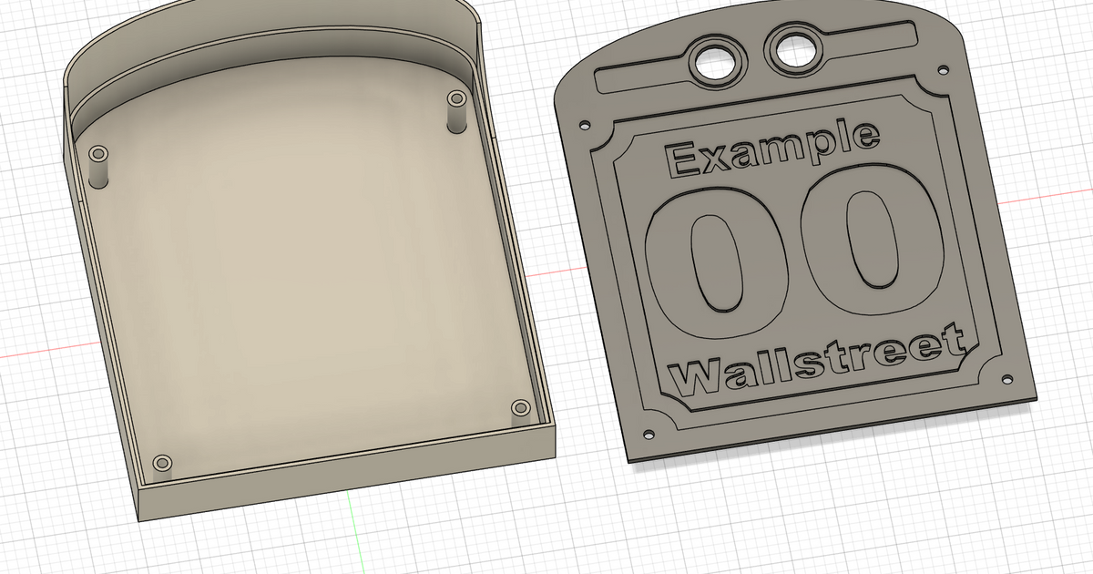 House Number Plate Case for Electronic and 2 Buttons by Maxter3D ...