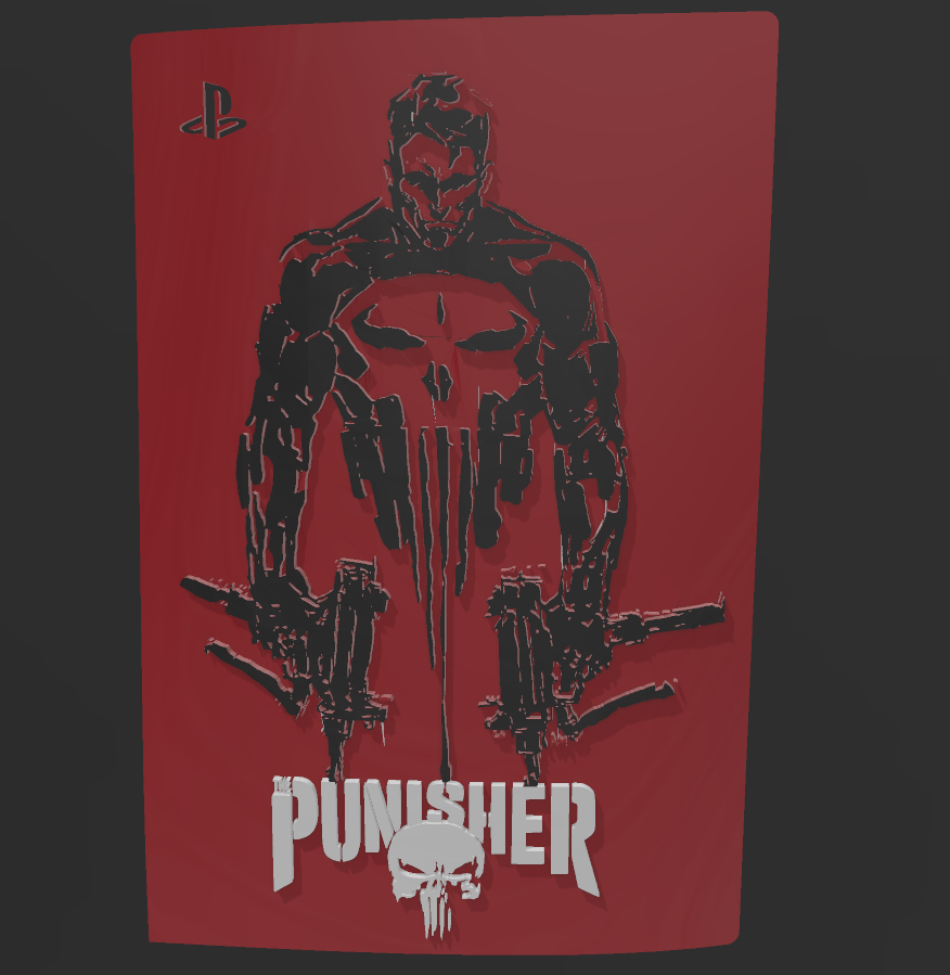 Punisher PS5 FRONT PLATE von Huf | Kostenloses STL-Modell herunterladen ...