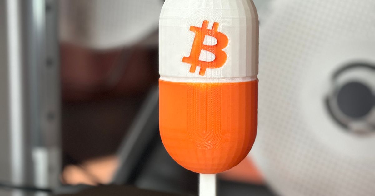 Bitcoin Orange Pill Sculpture by nyknyc | Download free STL model ...