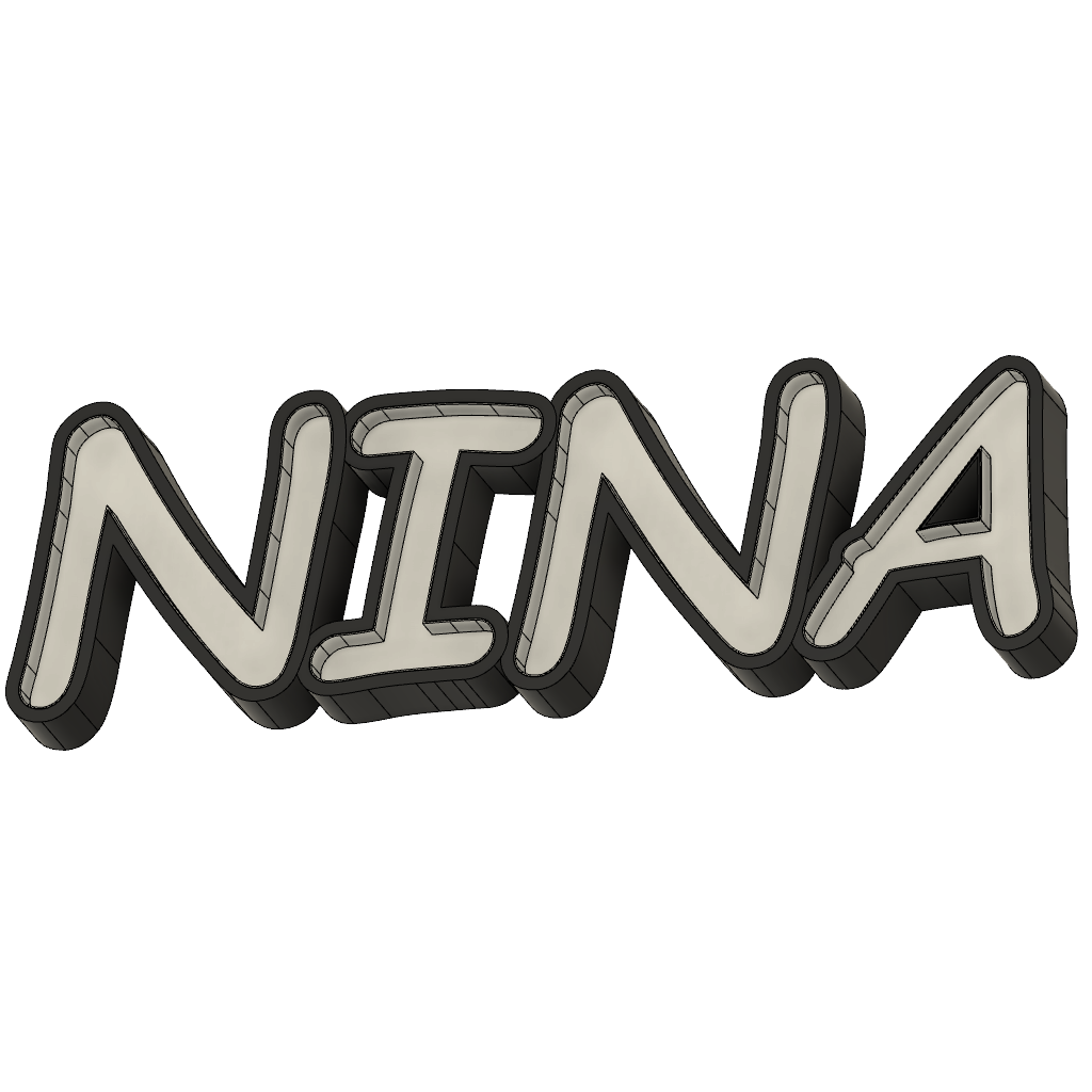Namensschild LED NINA by 3ddruckandi | Download free STL model ...