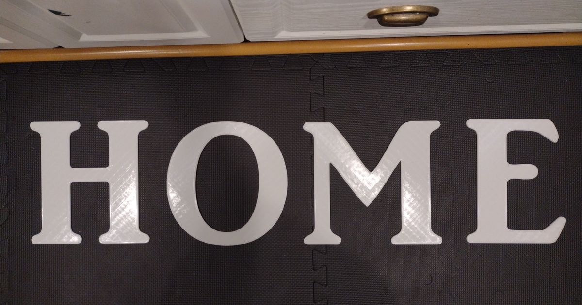 HOME Wall Art/Sign by southbaygsr | Download free STL model ...