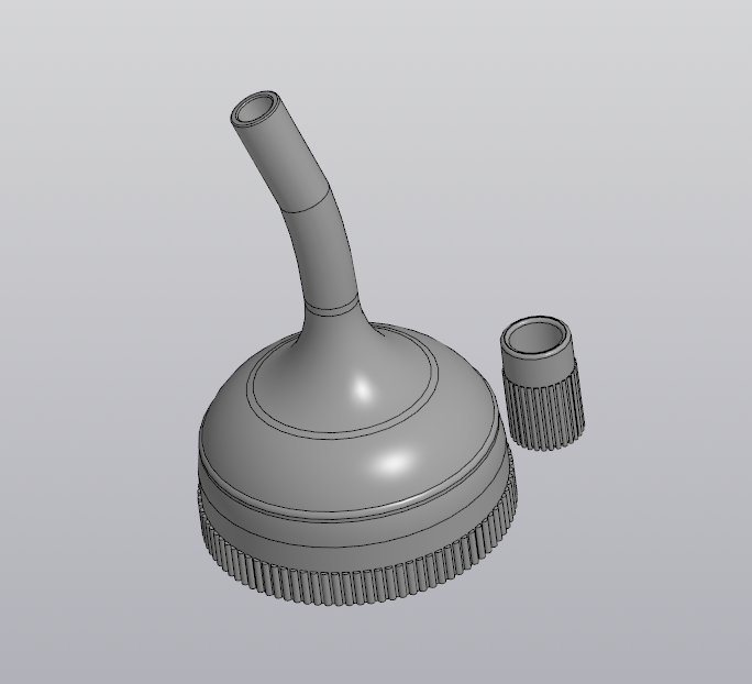 6mm spout for 36mm milk bottle to store soap and fill dispenser por aklabs | Descargar modelo ...