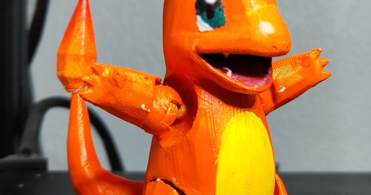 Charmander - Articulated Model (Beta Model) par Mano3D | Téléchargez ...