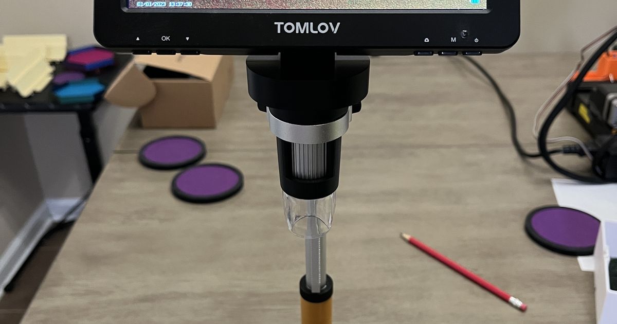 Digital Microscope Extension Tube by Obi | Download free STL model ...
