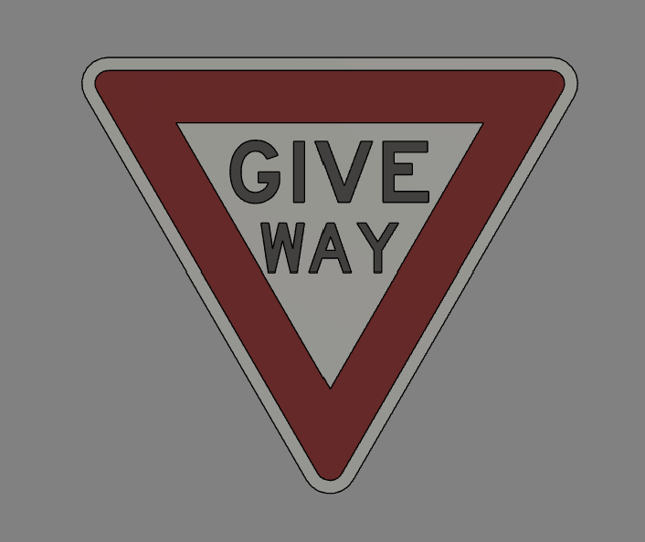 Australian Traffic Sign - Give Way by Dylan C | Download free STL model ...