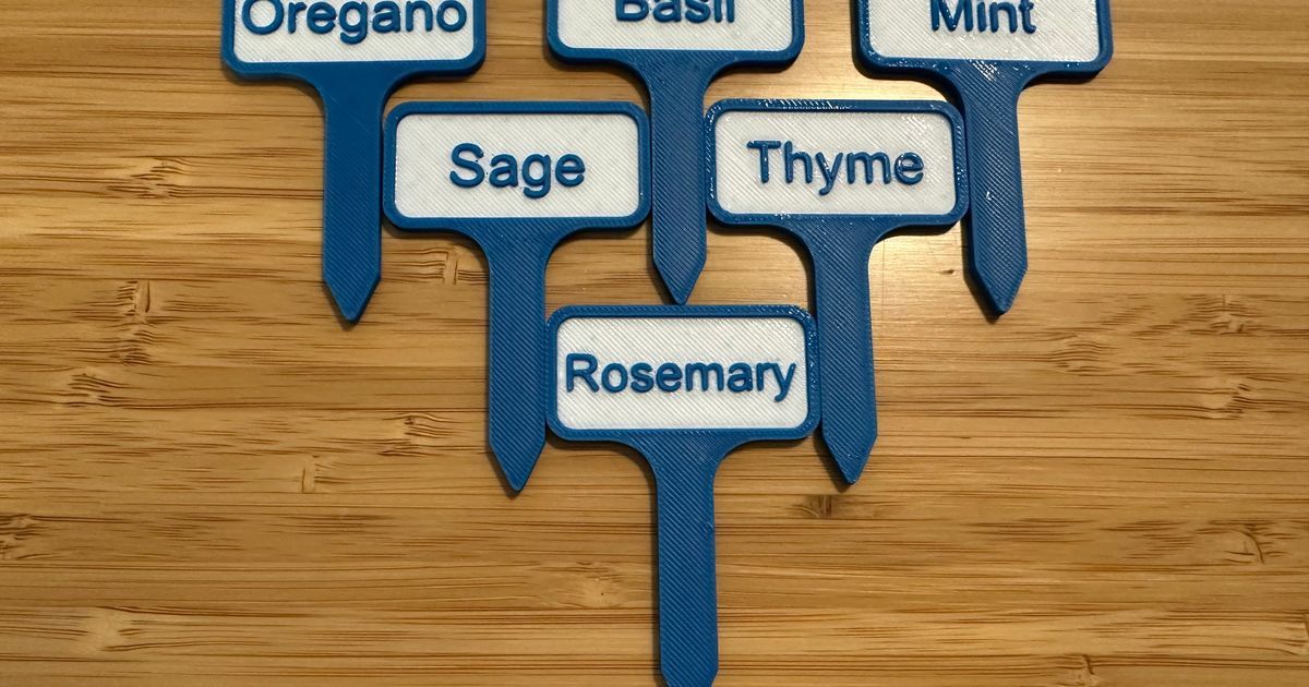 Herb Signs by Nick Berardi | Download free STL model | Printables.com