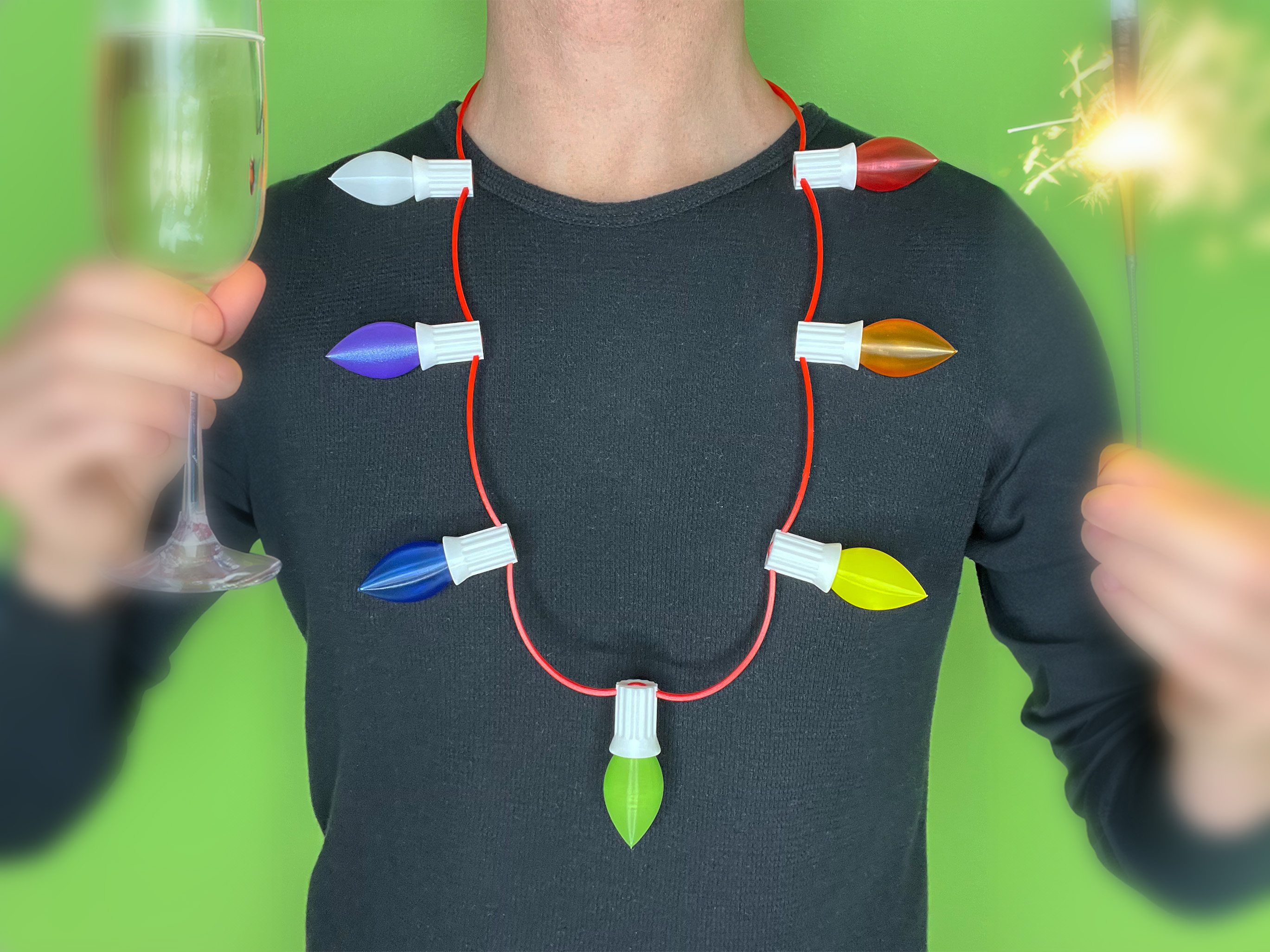 Christmas Light Bulb Necklace by DesignCraft | Download free STL model ...