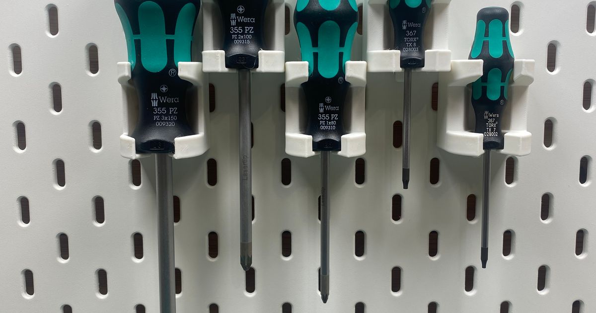 IKEA SKADIS mount for WERA screwdriver by CHSI | Download free STL model | Printables.com