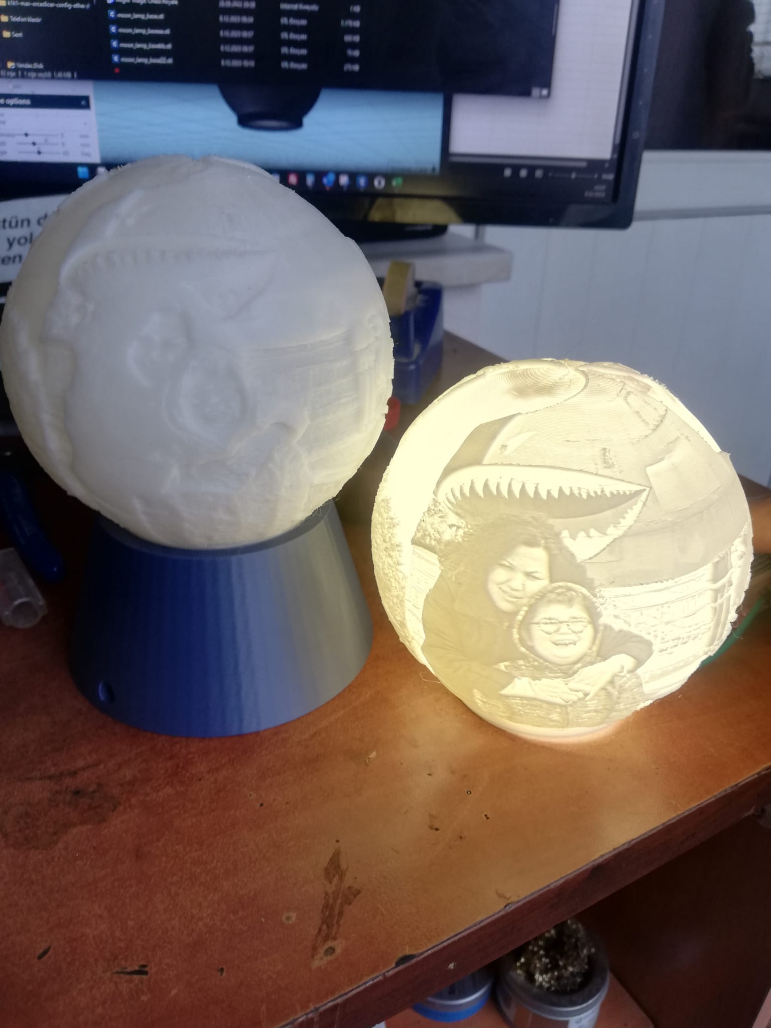 Spherical Lithophane Base by Septhis | Download free STL model ...
