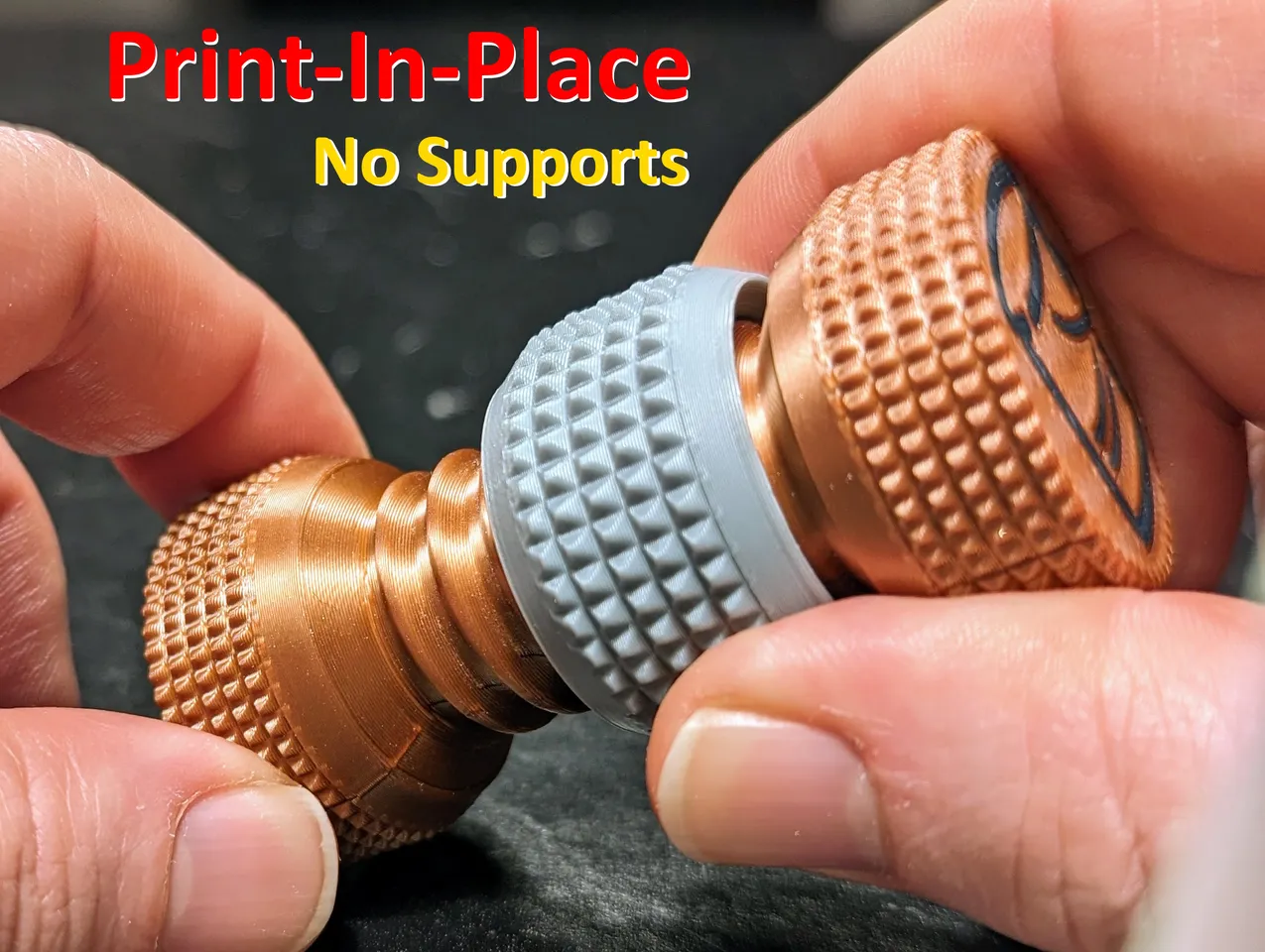 Print-In-Place Fidget Bolt by blecheimer | Download free STL model ...