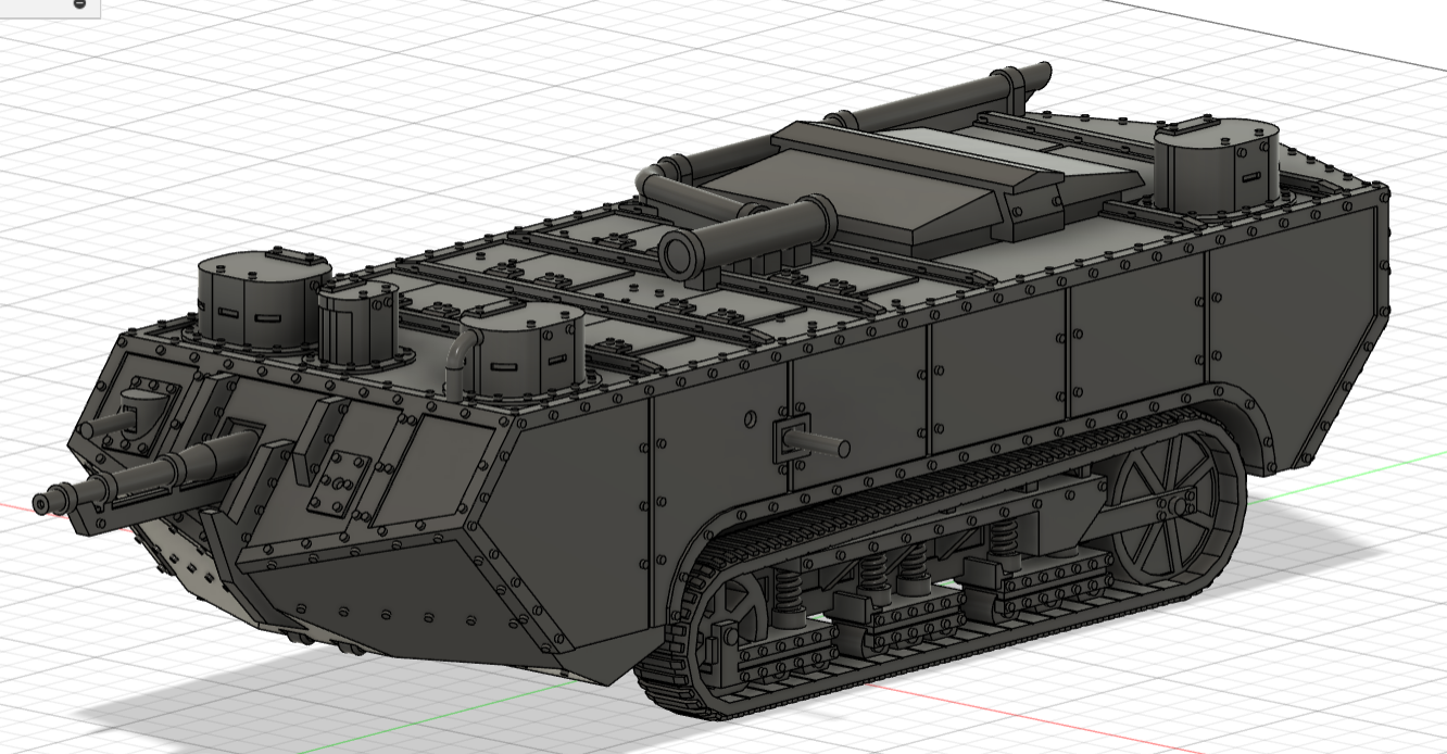 St. Chamond- WW1 Tank by DeltaX | Download free STL model | Printables.com