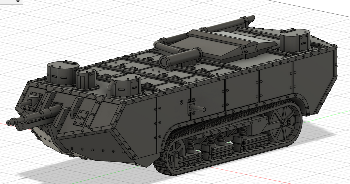 St. Chamond- WW1 Tank by DeltaX | Download free STL model | Printables.com