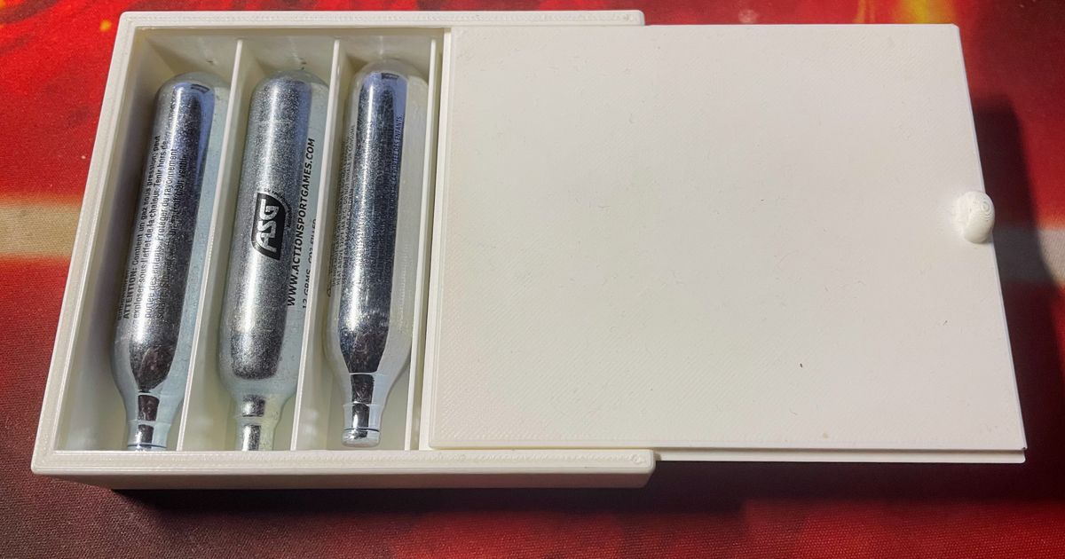 Box with cover for 5 pieces CO2 12mg by VinceCZ | Download free STL ...