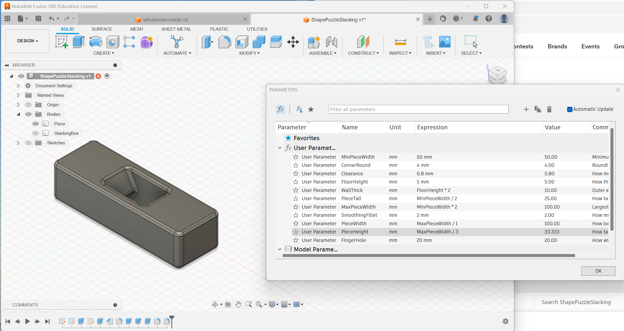 Montessori style block sorting stacking box by Paul Blankenbaker ...