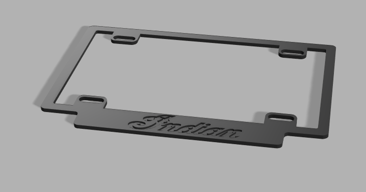 Indian Motorcycle License Plate Frame von Fast3D | Kostenloses STL ...