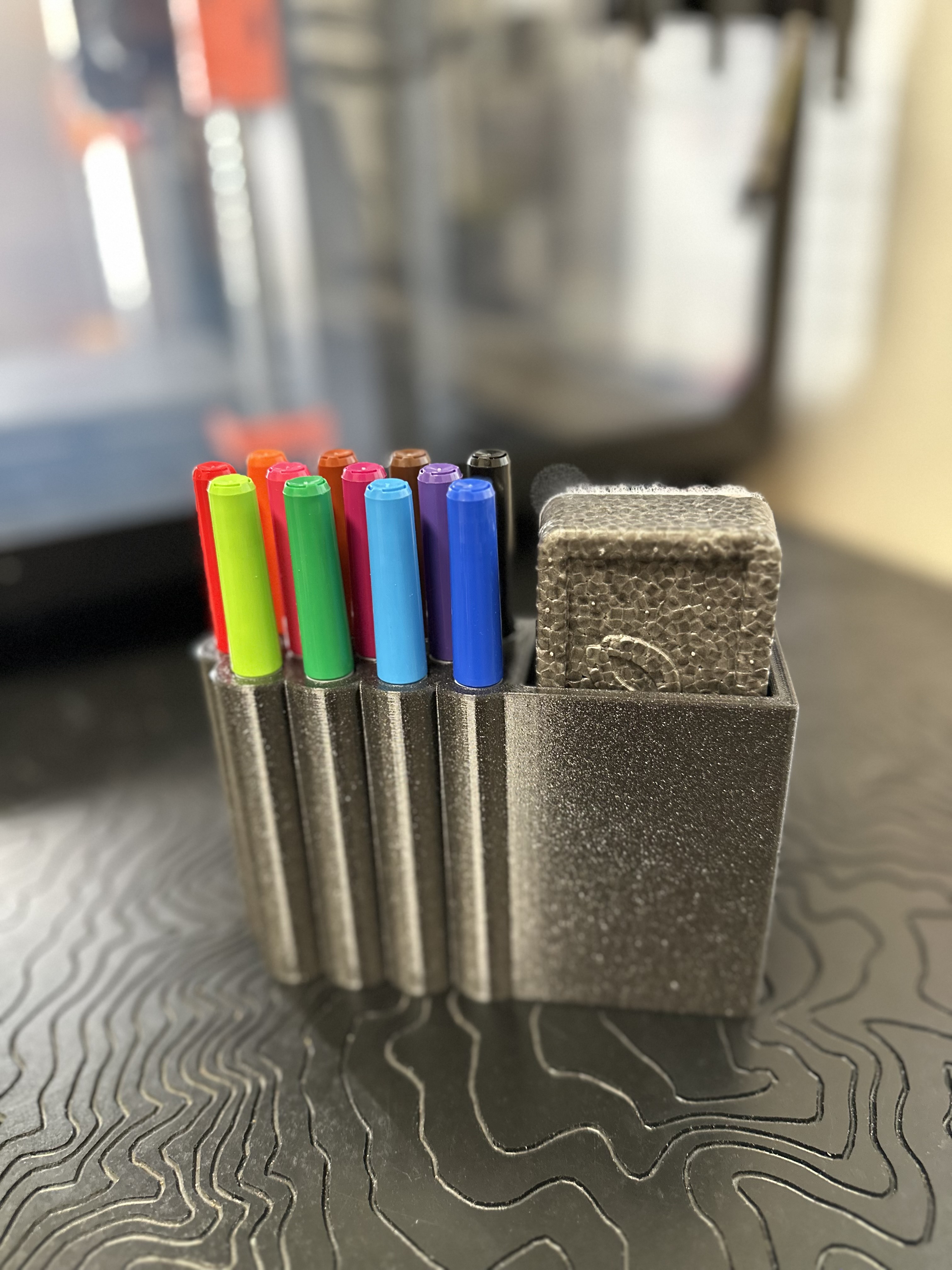 Dry Erase Marker + Eraser Holder by HWA | Download free STL model ...