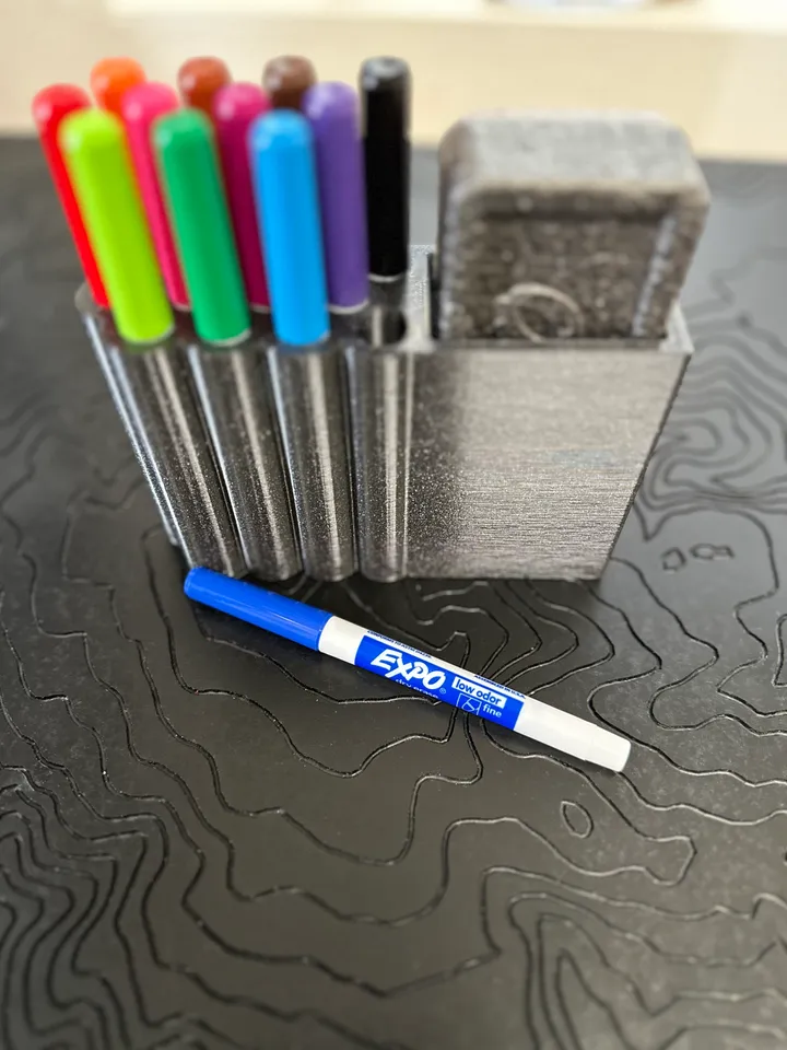 Dry Erase Marker + Eraser Holder by HWA | Download free STL model ...