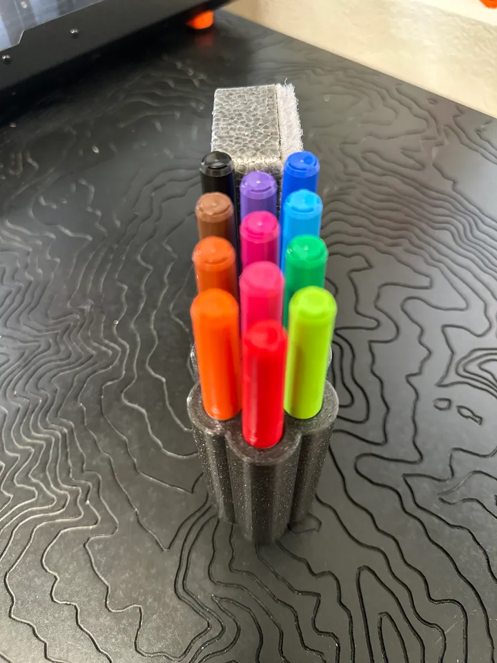 Dry Erase Marker + Eraser Holder by HWA | Download free STL model ...