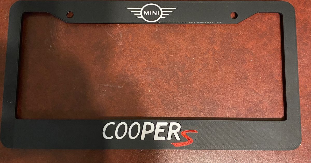 Another MINI cooper S license plate frame (north america) by Asus1357 ...