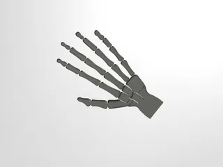 Skeleton hand (movable) by Wilko_SLO | Download free STL model ...