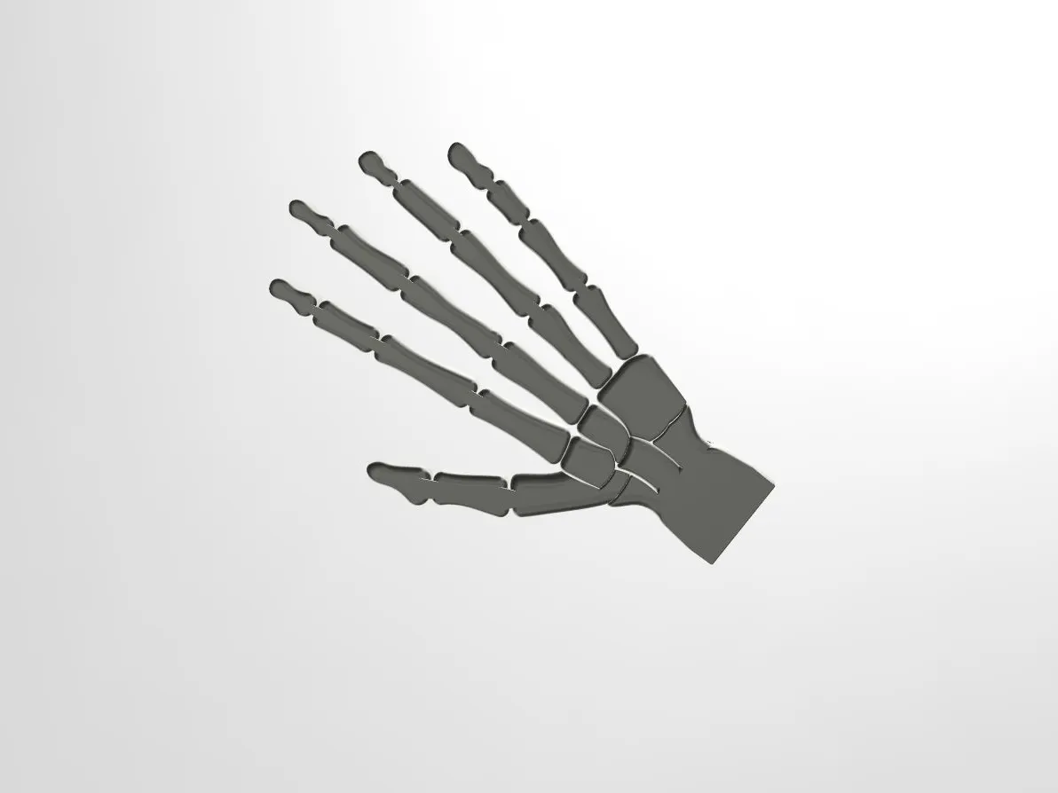 Skeleton hand (movable) by Wilko_SLO | Download free STL model ...