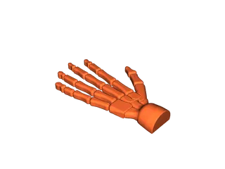Skeleton hand (movable) by Wilko_SLO | Download free STL model ...