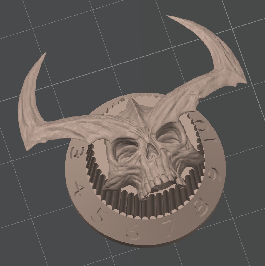 volume knob - demon skull by EF80 | Download free STL model ...
